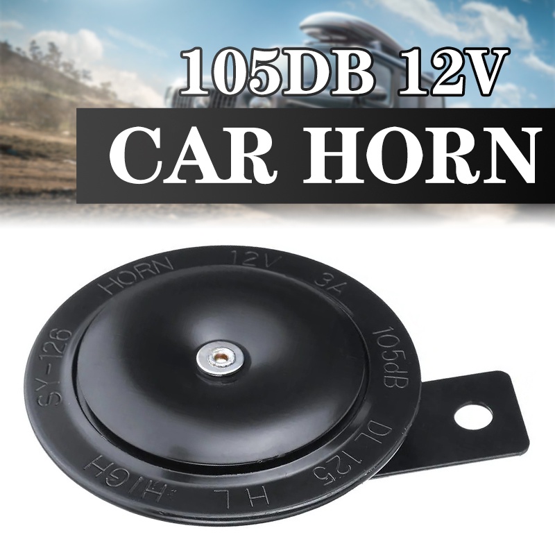 12V 105DB Claxon Horns Stainless Steel Car Motorcycle Horns Basin ...