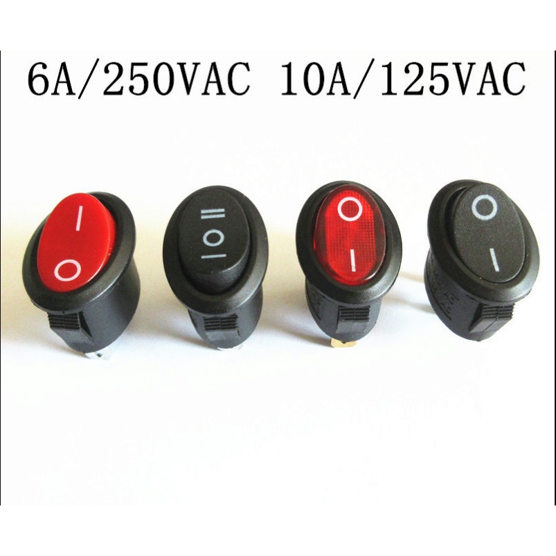 Electric Kettle Power Rocker Round With Light Oval Switch Two/3 Pins 2 ...