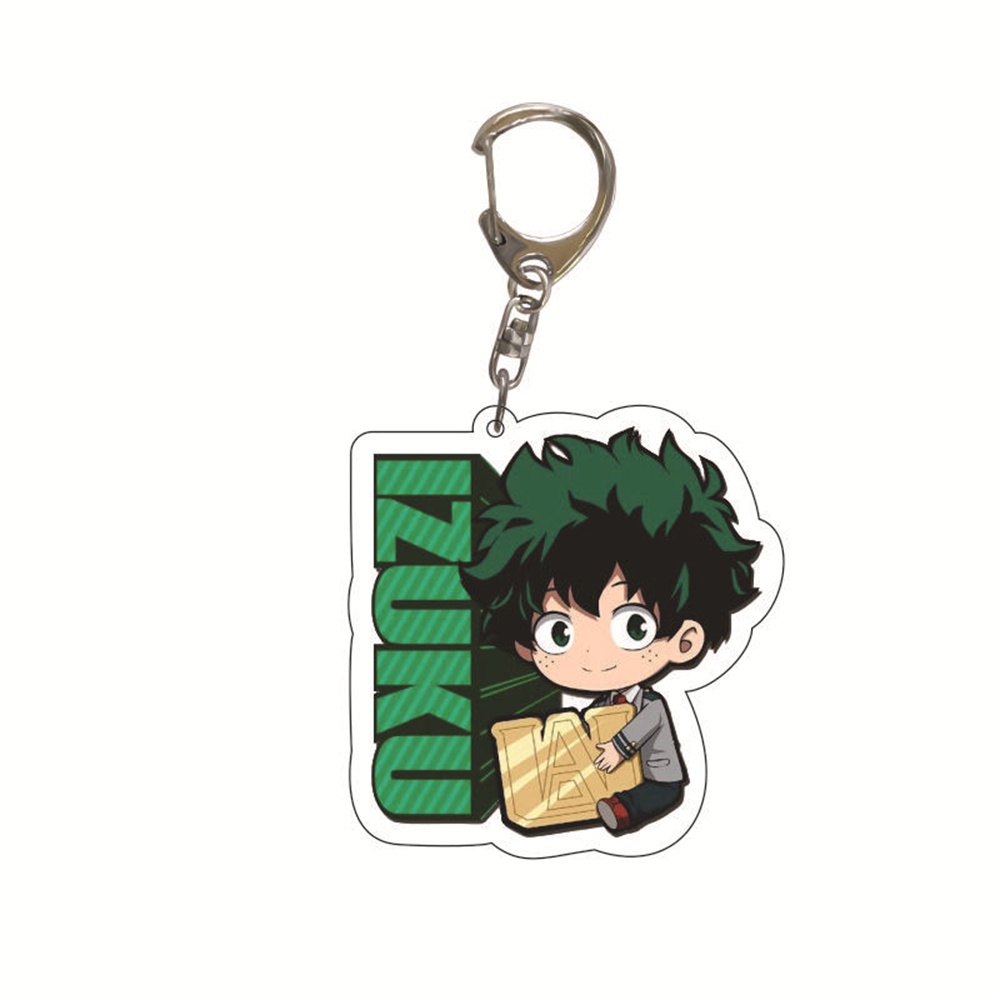 My Hero Academia Deku Bakugou Izuku Midoriya Cartoon Keychain Anime ...