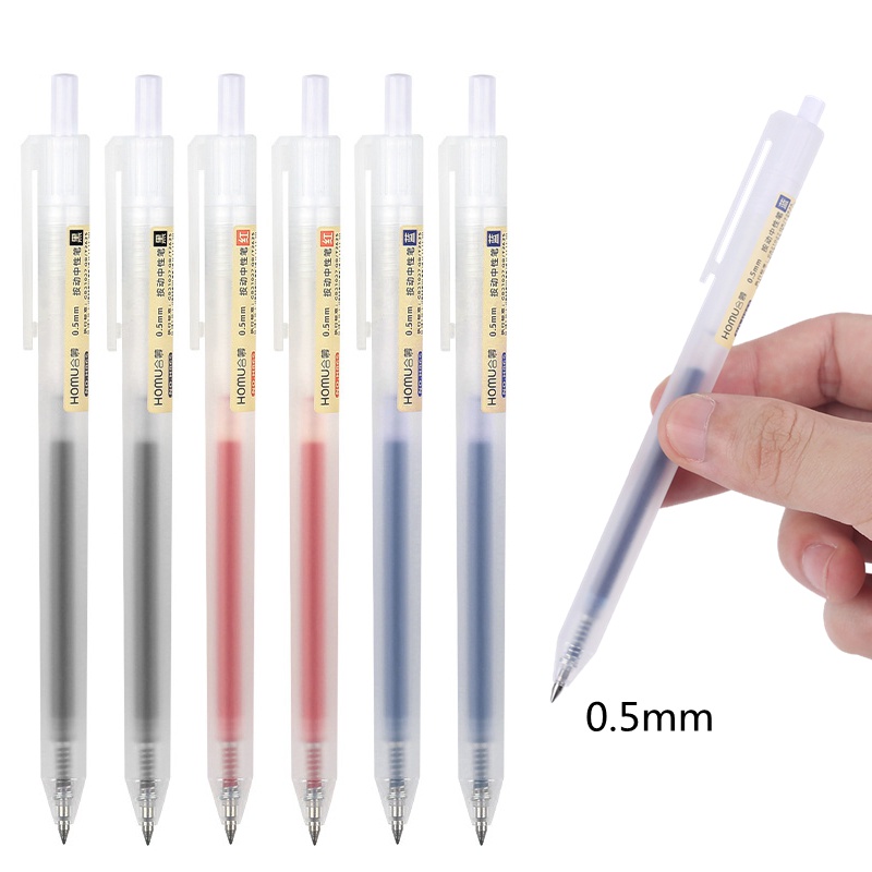 3-Color Push Neutral Pen Student Writing Pen Stationery General ...