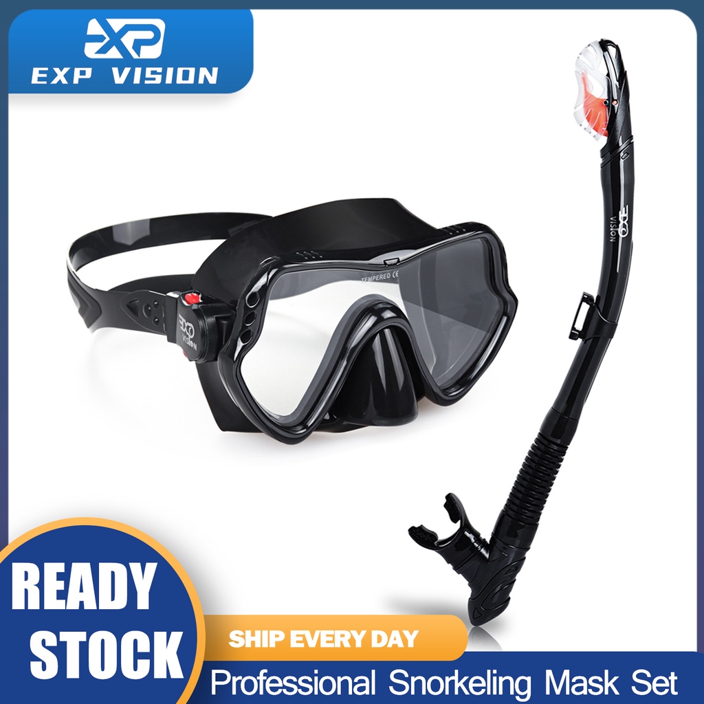 EXP VISION Snorkeling Mask Set Diving Mask Snorkeling Set Anti Leak ...