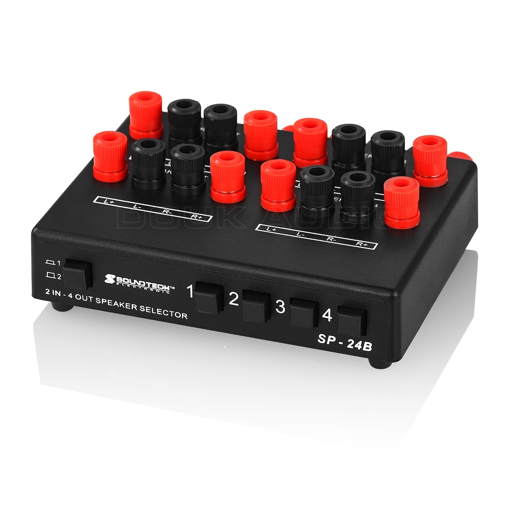 Douk Audio Mini 2-IN-4-OUT Stereo Audio Selector Amplifier Switcher Box ...