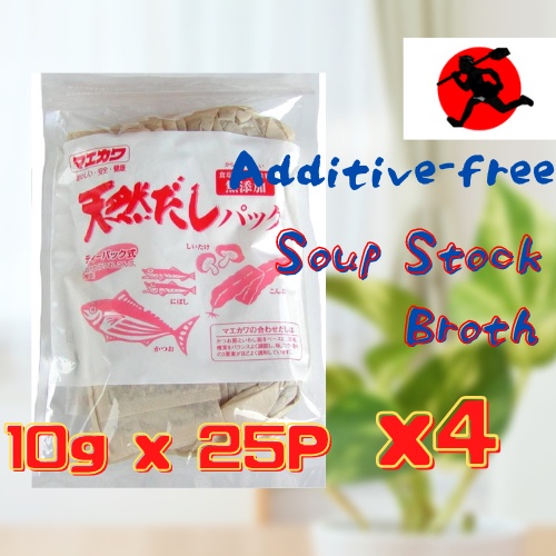 Maekawa Taste Natural Broth Soup Stock Pack 10g x 25P 4Set additive ...