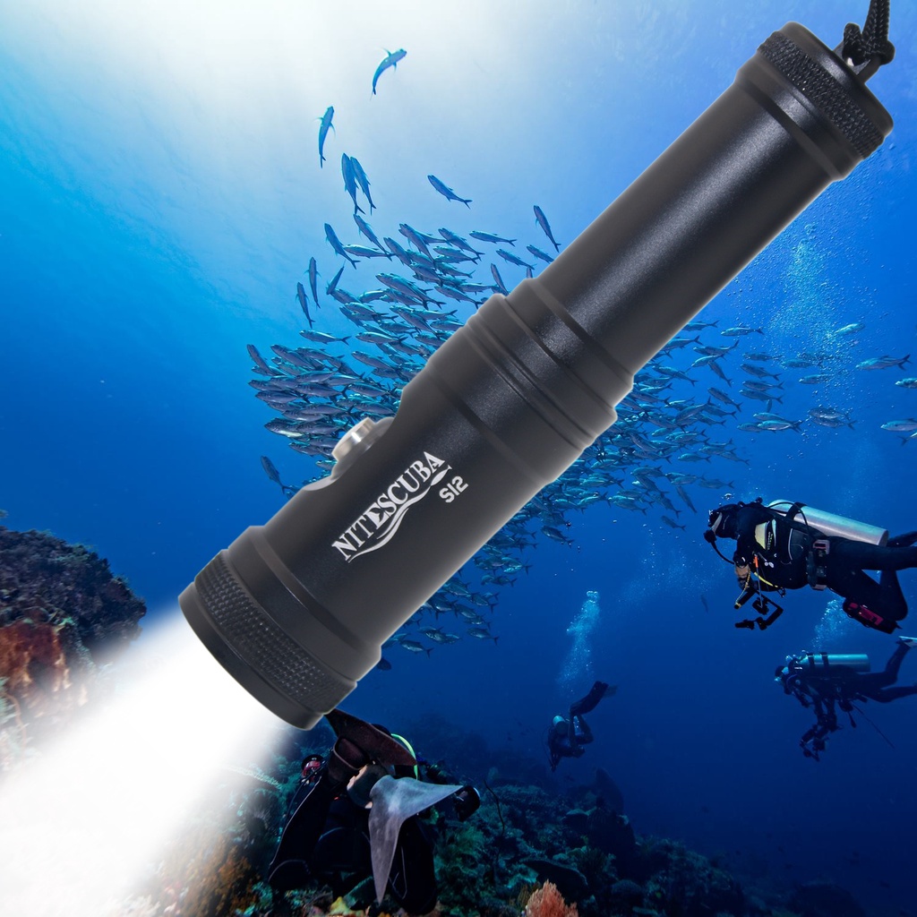 Nitescuba S12 Scuba Diving Flashlight Dive Lights Torch 1200 Lumen ...
