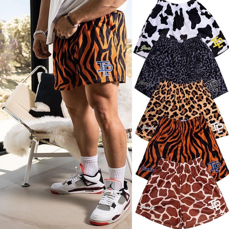 Summer Fashion Brand Inaka Power Leopard Print Shorts Men's and Women's ...
