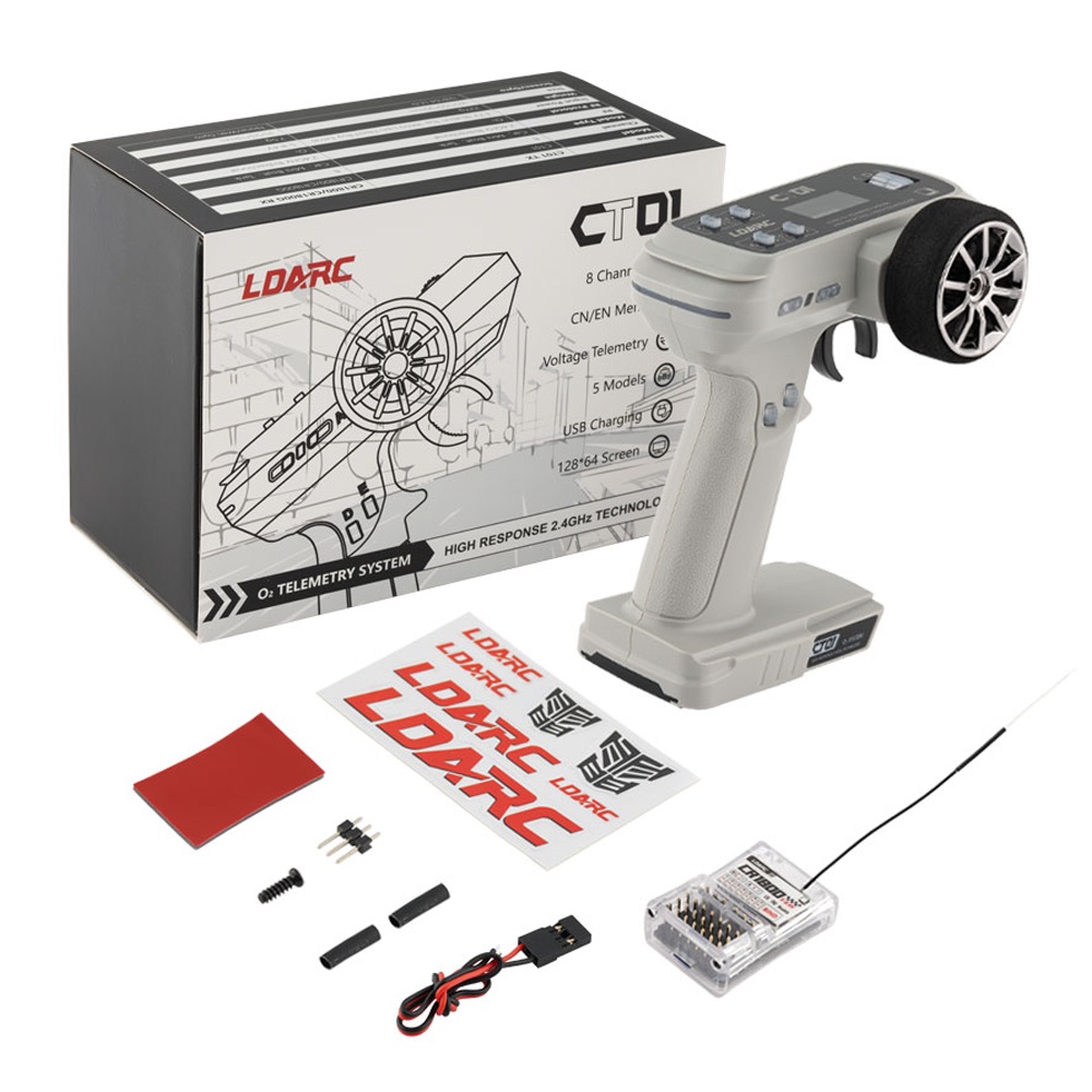 LDARC CT01 2.4G 8CH Two-Way Radio Control System Transmitter CR1800 CR ...