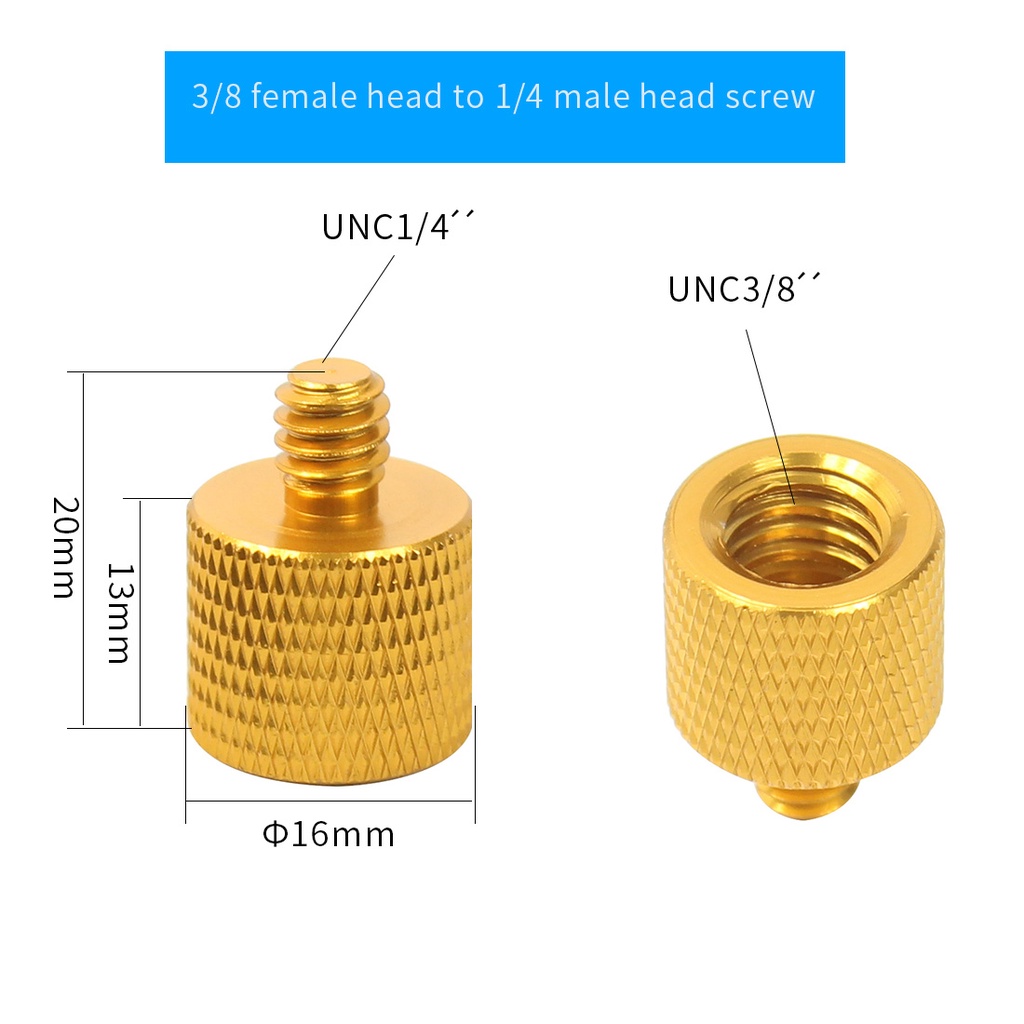 XT-XINTE 1/4 3/8 Male to Female Thread Screw Mount Adapter Tripod Plate ...