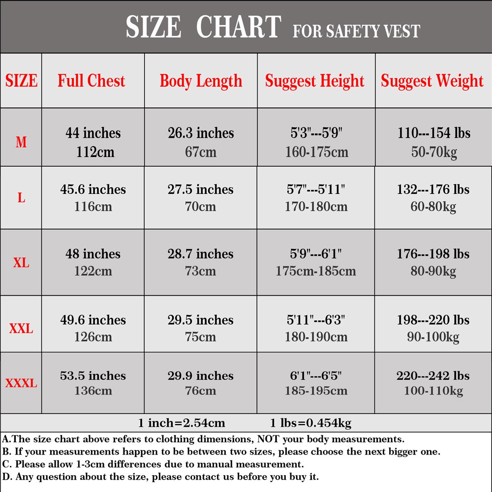 High Visibility Reflective Vest Safety Work Vest Construction Building ...
