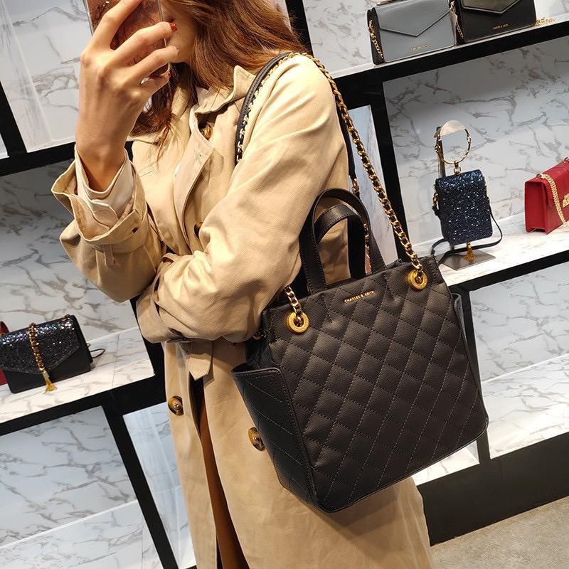 charlesandkeith ladies handbag new fashion diamond chain bag large ...