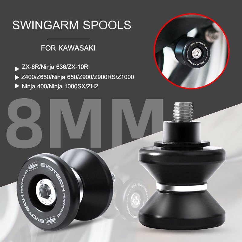 Motorcycle M8 Swingarm Spools Slider 8mm For Kawasaki Z400 Z650 Z900 ...
