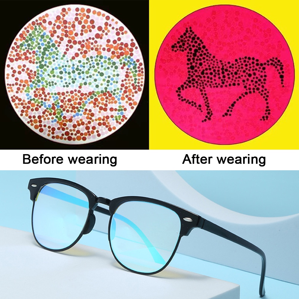 Red-Green Color Blindness Correction Blue Light Blocking Glasses ...