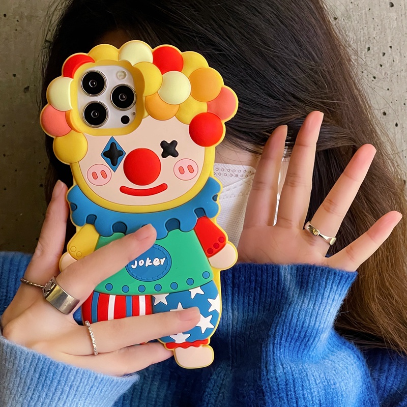 cartoon iphone case cute joker color silicone case for apply 11 12pro ...