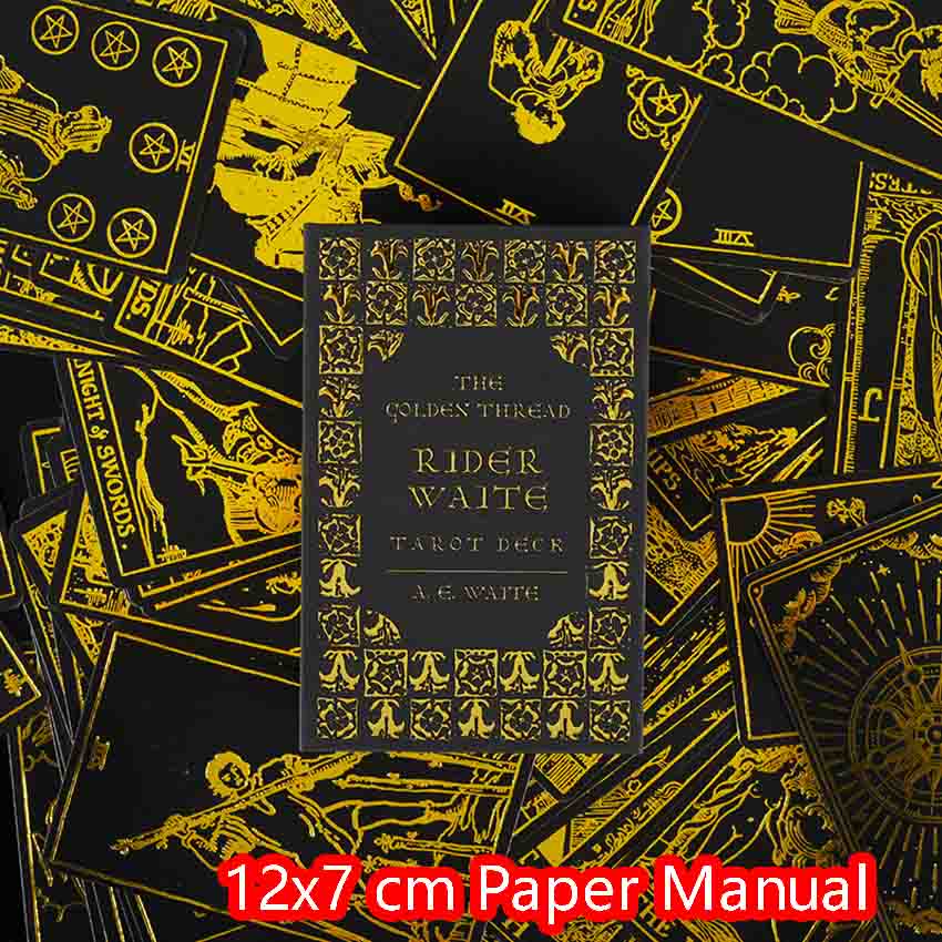 12x7 cm The Golden/Silver Thread Tarot Beginner Card Game Paper Manual ...