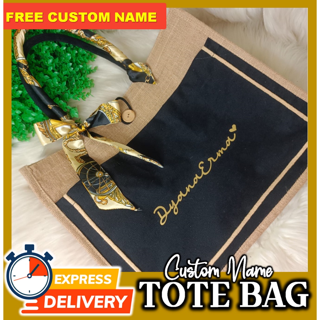 [Personalised Gift] Exclusive Tote Bags with twill Gift Box Ready Stock ...