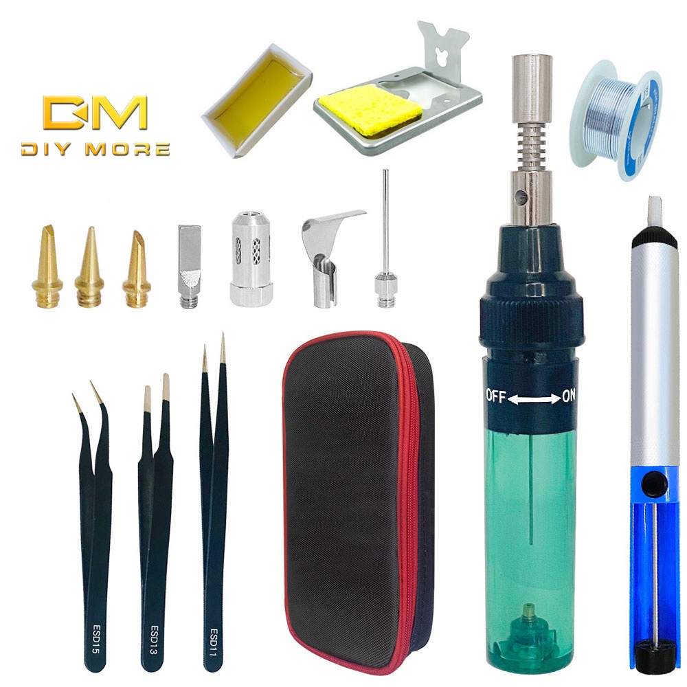 DIYMORE 19 in 1 Portable Butane Gas Soldering Iron Cordless Welding ...