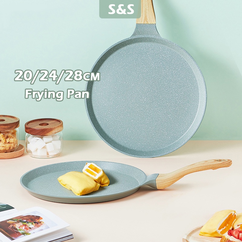 S&S 20/24/28cm Frying Pan Non-stick Pan Melaleuca Special Pan Pancake ...