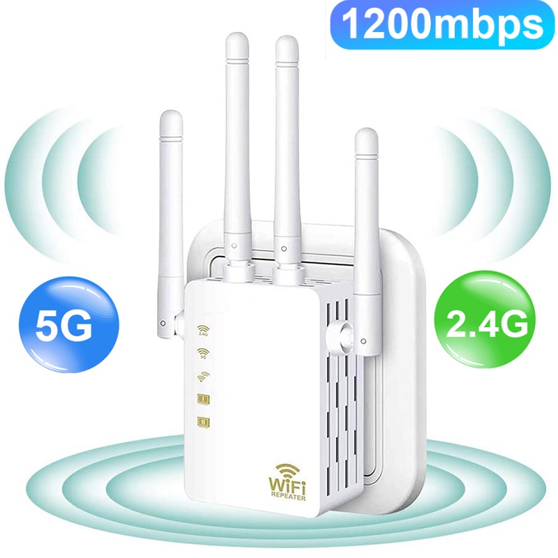 5 Ghz WIFI Extender Wireless Wi-Fi Booster Repeater 1200Mbps Network ...