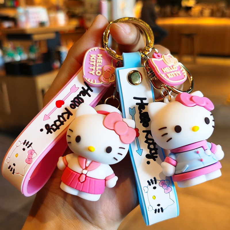 Cartoon Cute HelloKitty Keychain Hello Kitty Bag Pendant Summer Dress ...