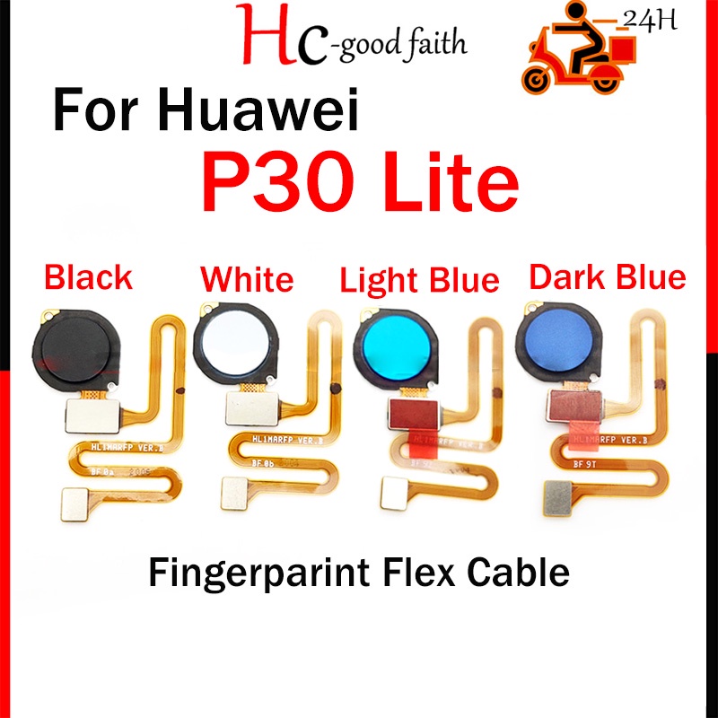 For Huawei P30 Lite / Nova 4e Touch ID Home Button Fingerprint Sensor ...