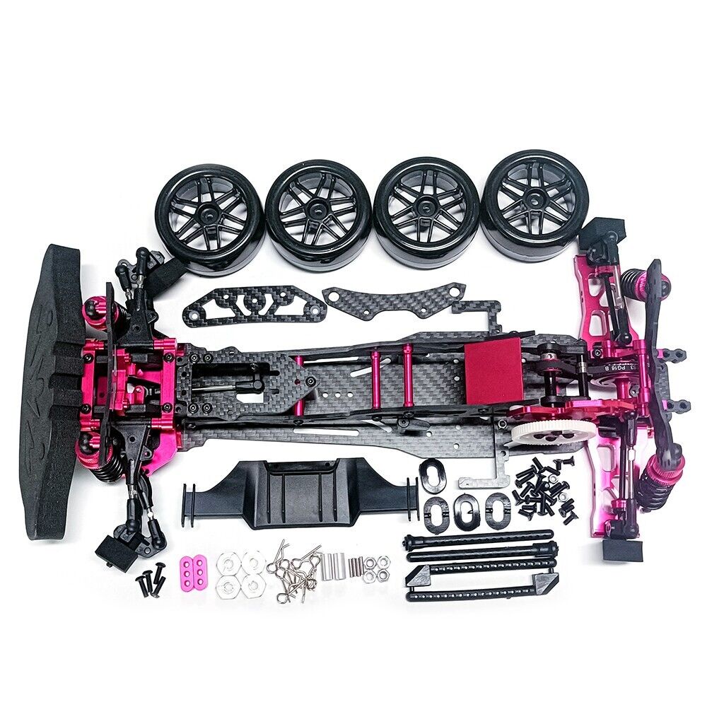 CNC metal carbon frame For 3Racing Sakura D5 MR 1/10 RC Flat Road Drift ...