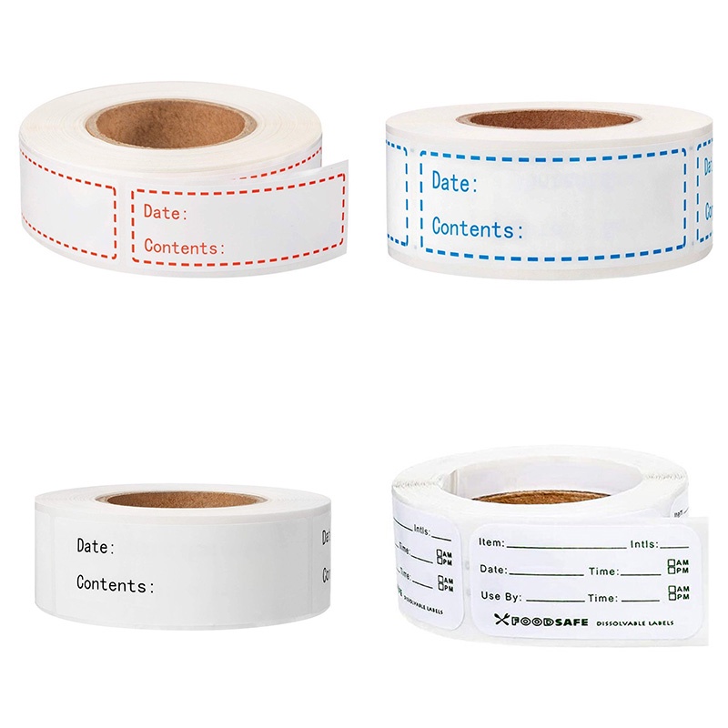 250 Pcs/Roll Refrigerator Food Refrigeration Safety Date Classification ...