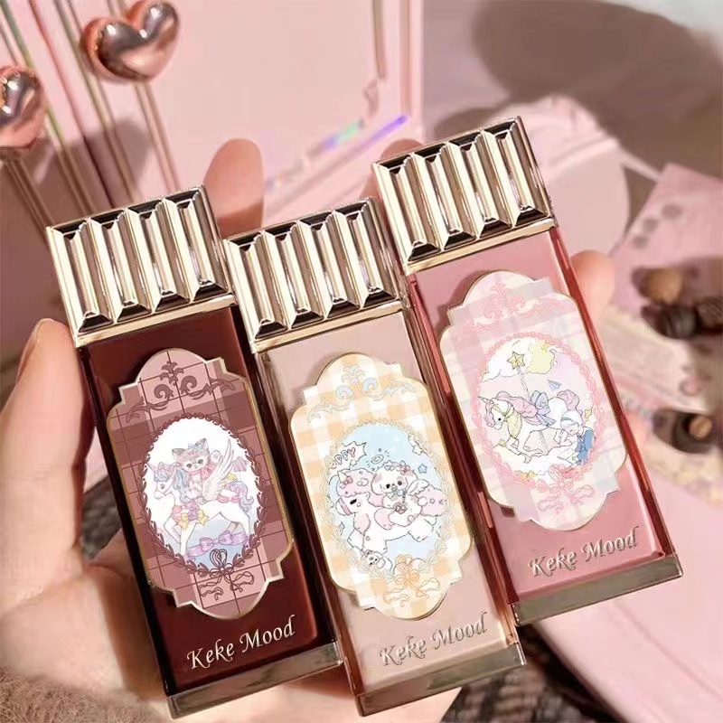 Kekemood Chocolate Lip Gloss Velvet Matte Lasting Not Easy To Fade Not ...
