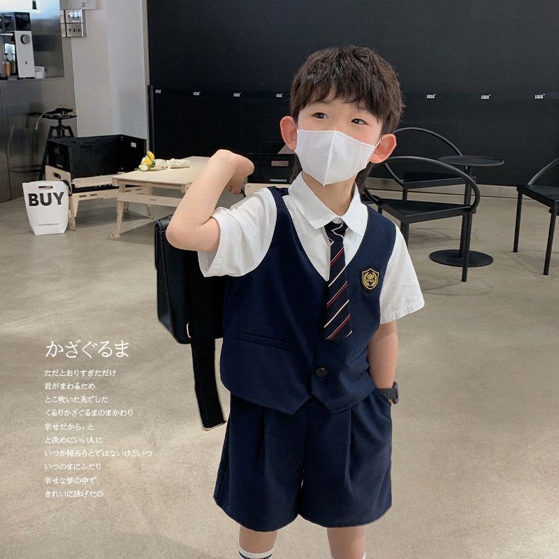 Boys Summer Suits Fashion Baby School Uniforms Children Suits ...