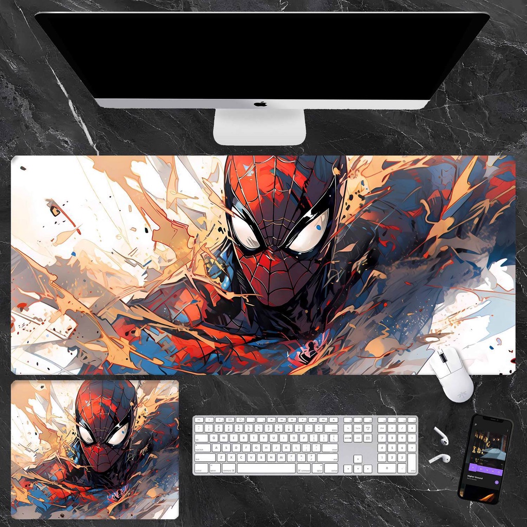 [70 * 30cm] Super Large Mouse Pad Spiderman Gaming Game Marvel Iron Man ...
