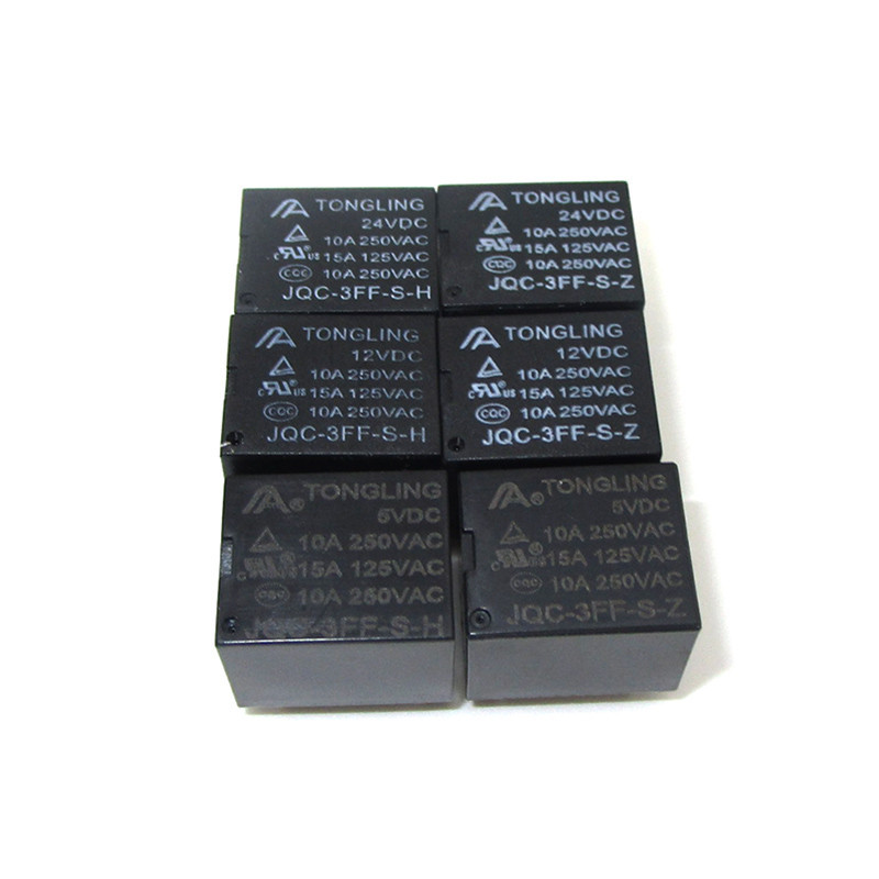 Small Electromagnetic Relay JQC-3FF-S-H-Z 5V 12V 24V Four-legged SRD T73 10A 15A | Shopee Malaysia