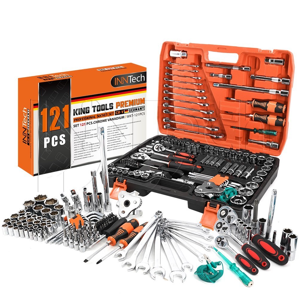 InnTech KING TOOLS PREMIUM Tool Set Wrench Block 121 Pcs (Large Set ...