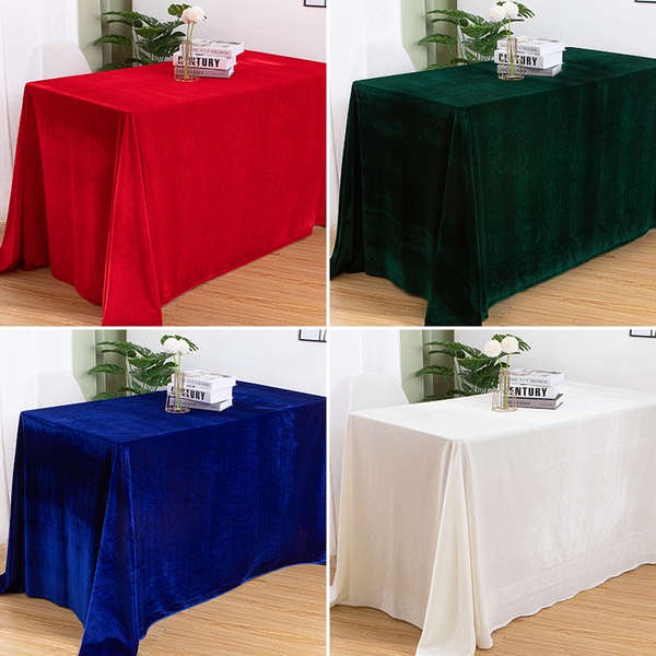 tablecloth Taplak meja persidangan segi empat tepat flanel merah meja ...