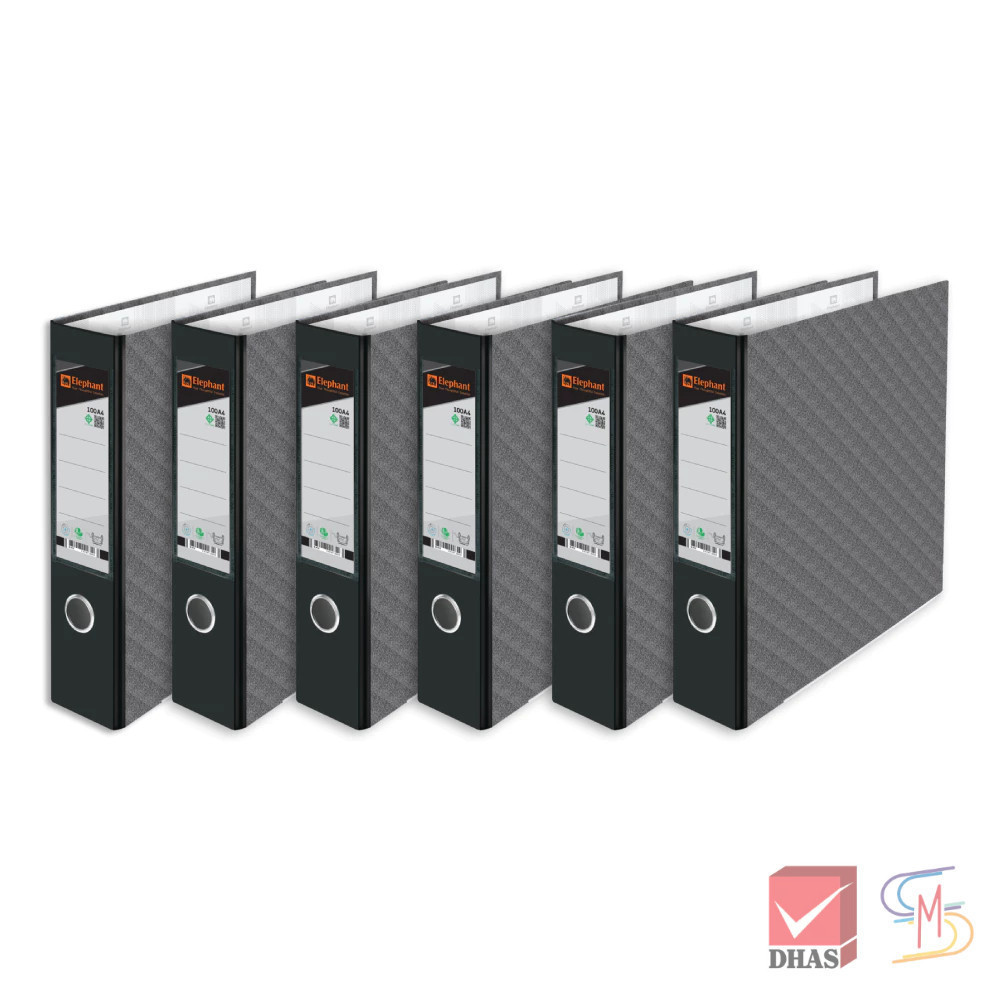 Elephant Brand File Folder Wide Spine No.100 A4 Black Color 6/Pack ...