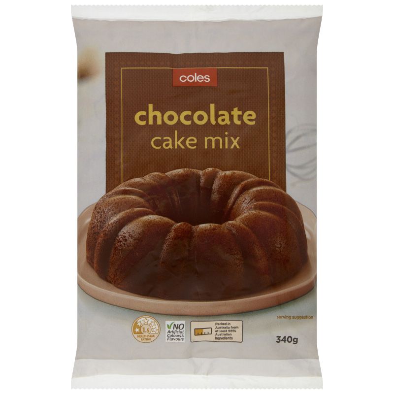 Coles Chocolate Cake Instant Flour Mix For 340g [9310645318196 ...