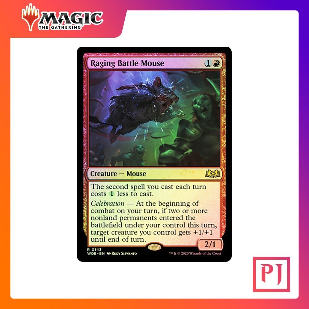 [MTG] Raging Battle Mouse [WOE] [RED] [RARE] [FOIL] [ENG] (Magic Card ...