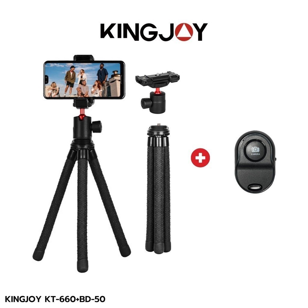 Kingjoy Kt 660 Octopus Tripod Portable Handheld Bendable Legs Shopee