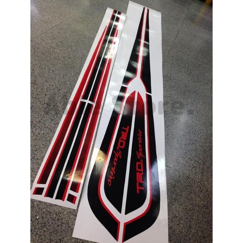 Side Pattern Screen Sticker For Side-Saloon TOYOTA VIOS TRD 2014 ...