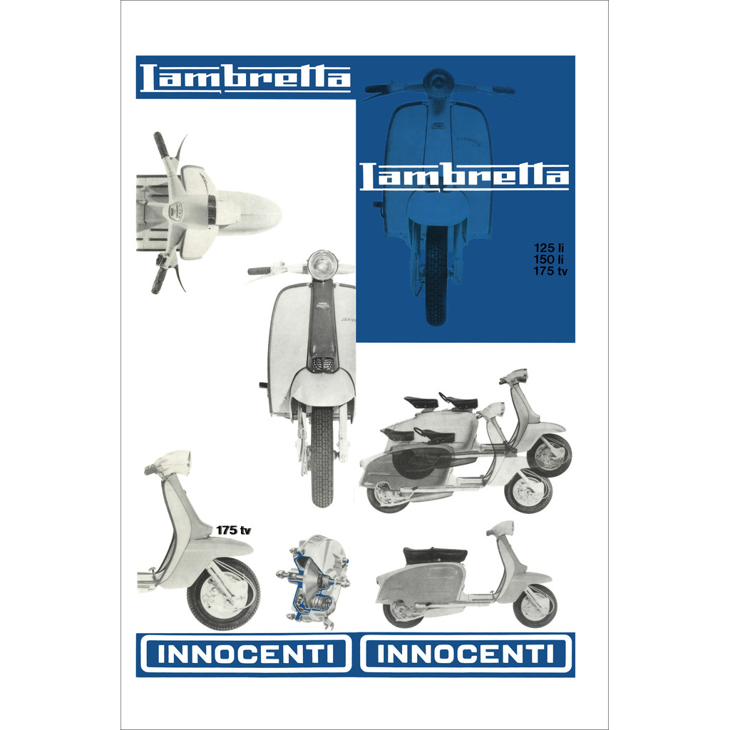 Lambretta Classic Car Poster Made Frame Size | Shopee Malaysia