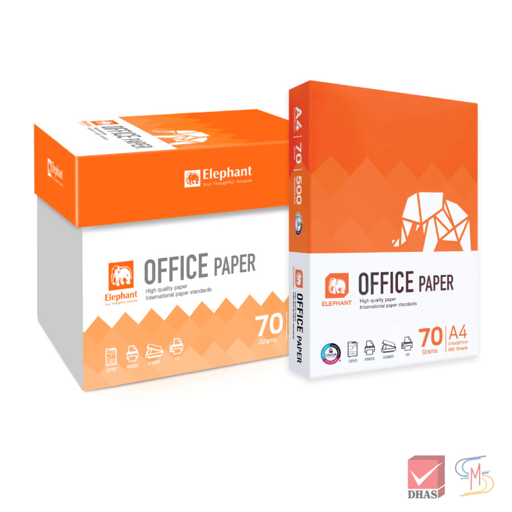 (Box Of 5 Reams) Elephant Brand Copier Paper A4 70 Gsm 500 Sheets/1 ...