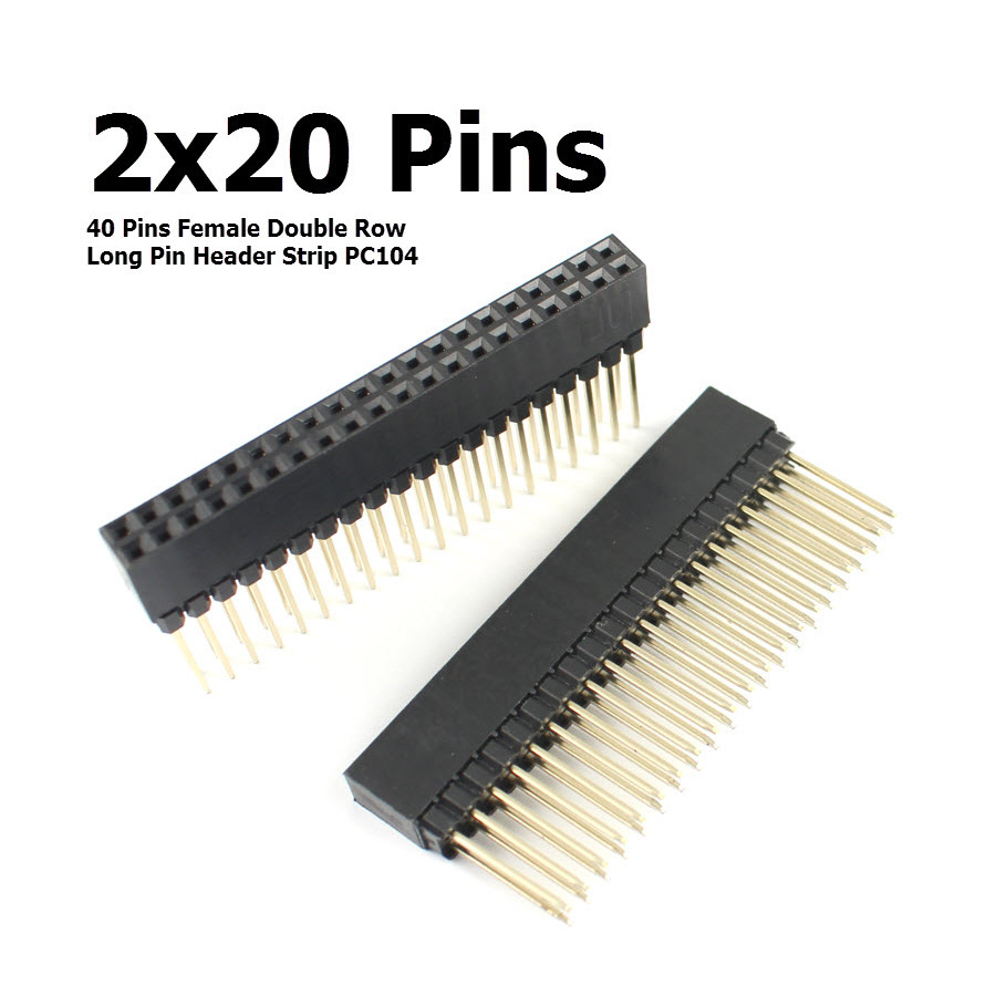 (2pcs) 10-40 Pin Female Double Row Long Header Strip PC104 (Raspberry Pi) | Shopee Malaysia