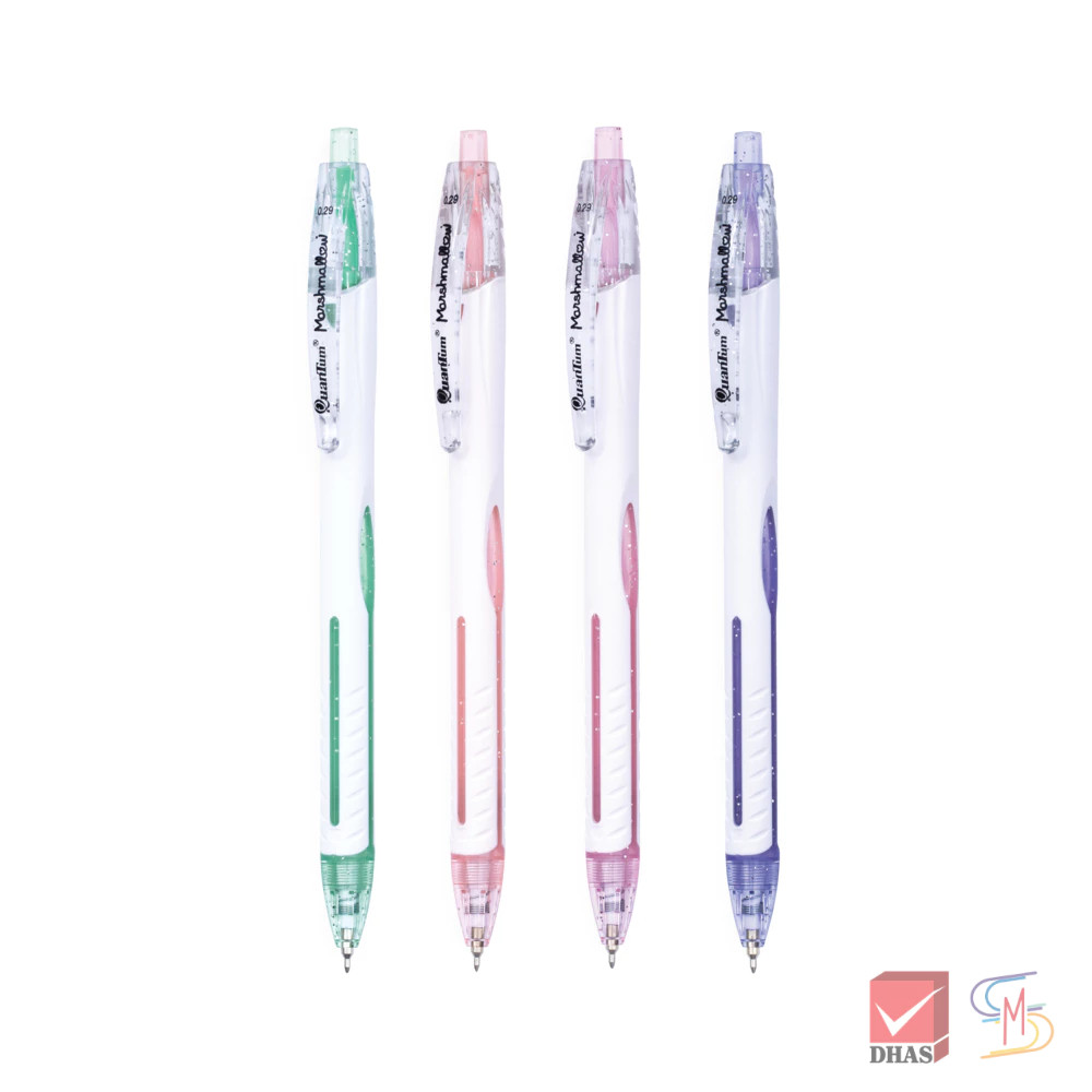 (Pack 4) Quantum Pen Marshmallow Ballpoint 0.29 Blue (Assorted Colors ...