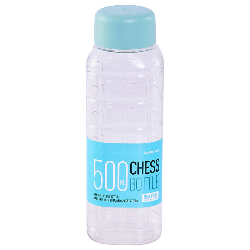 Lock & Plastic Water Bottle Blue Cap 500 ml. LOCKNLOCK Chess 500 ml ...