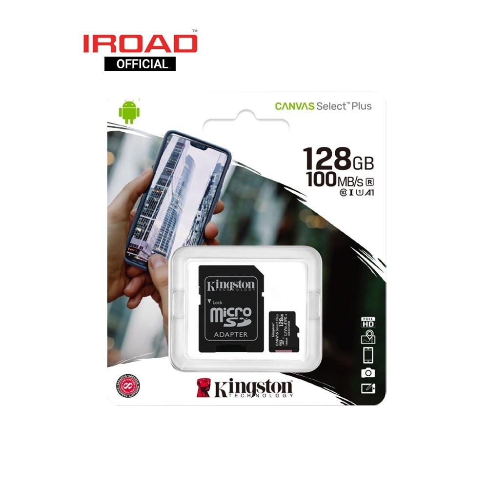 IROAD Kingston 128GB Memory microSD Model Canvas Select Plus Class 10 ...