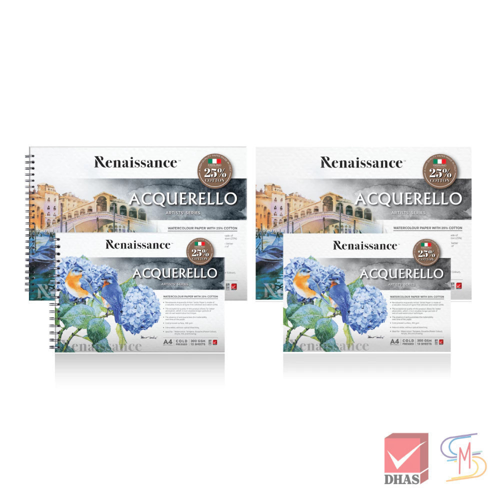 Renaissance Drawing Book Artistic Watercolor Cotton 300G (1 Book ...