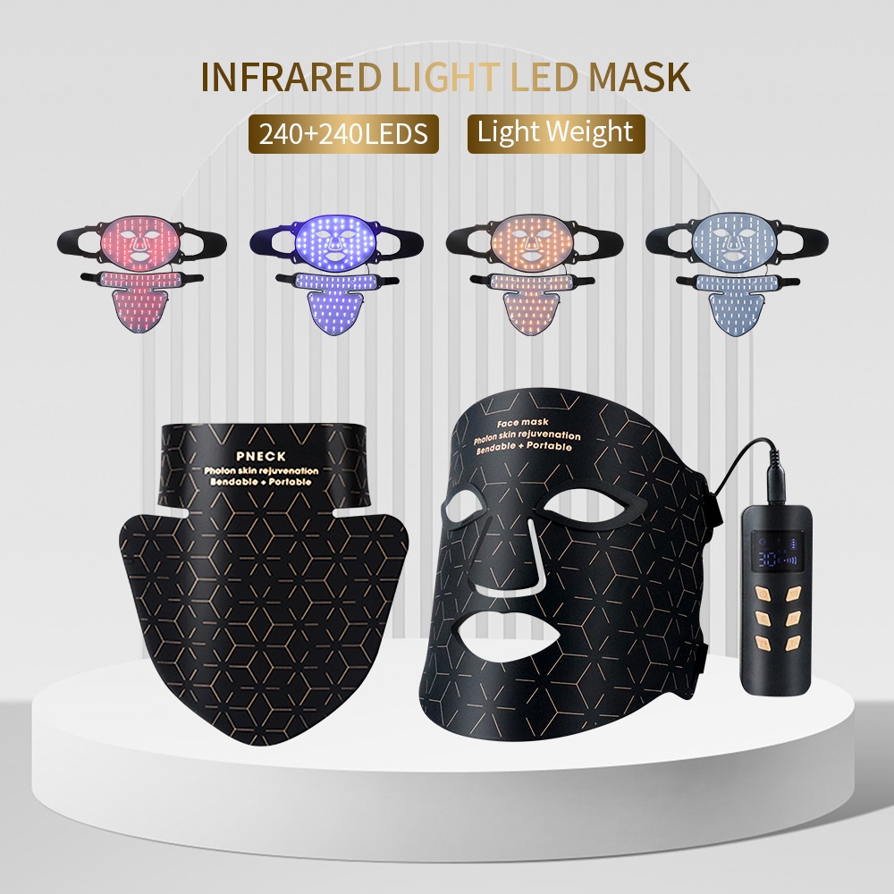 ForeverLily Light: Mask 240LEDs 4 Silicone LED Mask 3D Facial With Neck ...