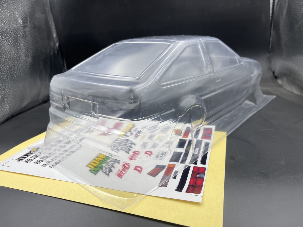 Initial D 1/10 TOYOTA AE86 LEVIN 2DR Drift RC PC Body Shell 195mm Width ...