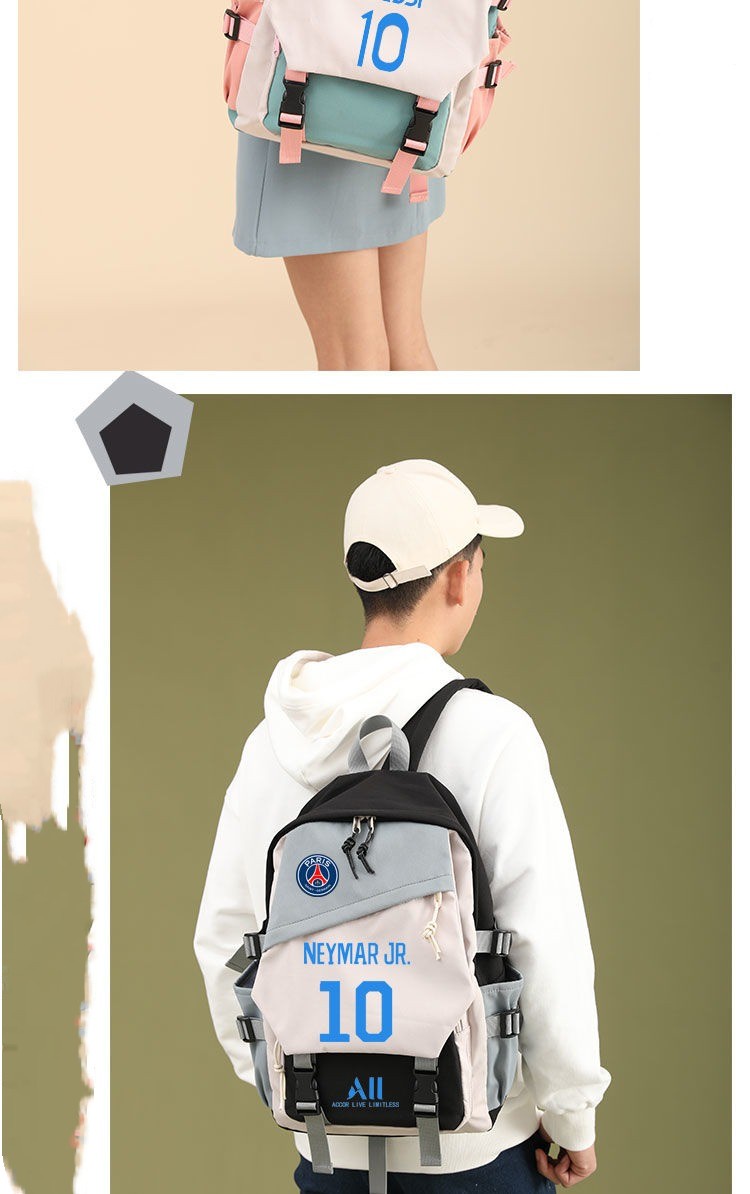 New Paris Saint Germain Joint Name Peripheral Schoolbag Messi Neymar No ...