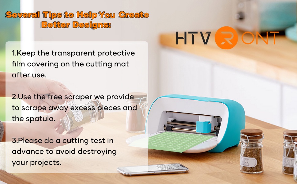 HTVRONT Standard Grip Cutting Mat 3 Pack 4.5"X12" Quilting Mats For ...