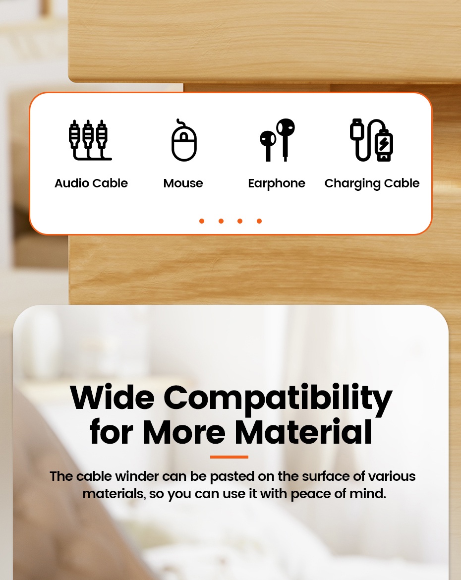 Toocki 3Clip/5Clip/7Clip Cable Organizer Silicone Desktop Cable Management USB Cable Winder Clip ...