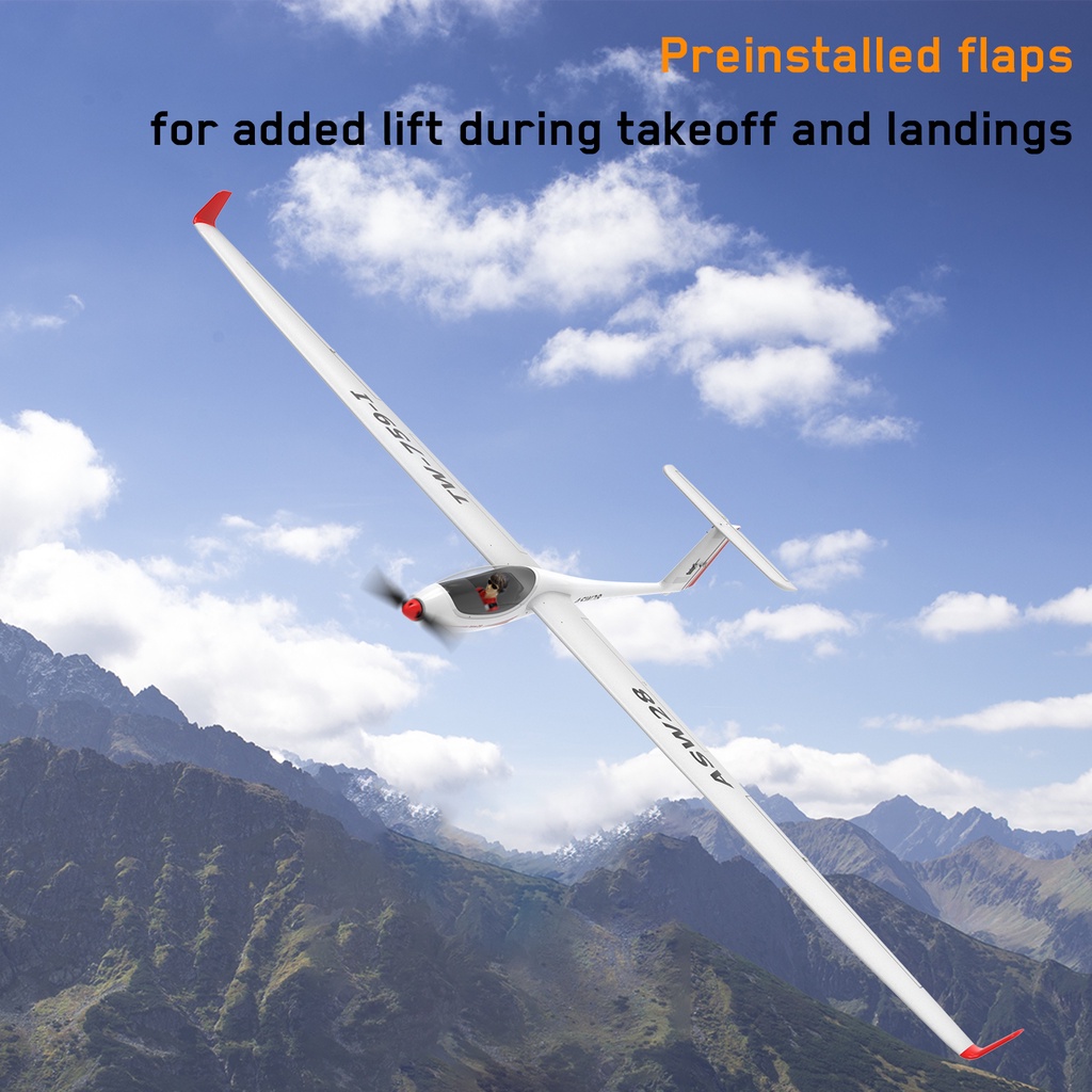 VOLANTEXRC RC Plane 5CH ASW28 2.6M wingspan unibody ABS plastic hull ...