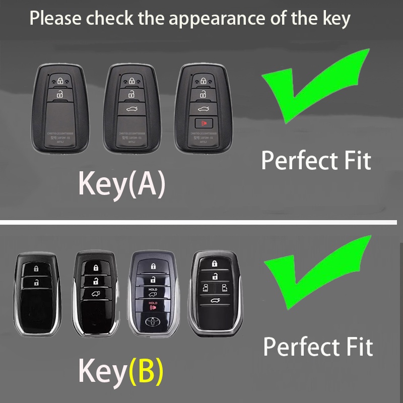 ZOBIG Zinc alloy glass Car Key Cover Case Keychain For Toyota CHR ...